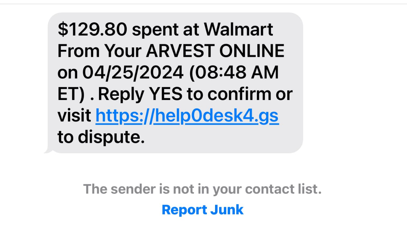 Watch Out for these Arvest Text Scams – Fake Alerts (June 2024) – Infoquu