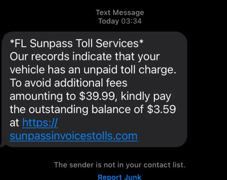 sunpassinvoicestolls.com Scam FL Sunpass Toll Text Messages – Beware ...
