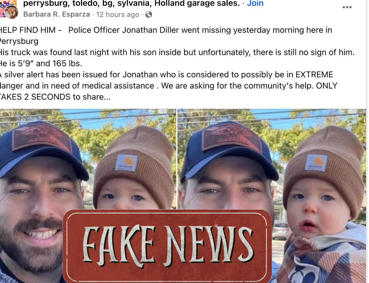 Officer Jonathan Diller Missing Scam on Facebook – Beware! – Infoquu