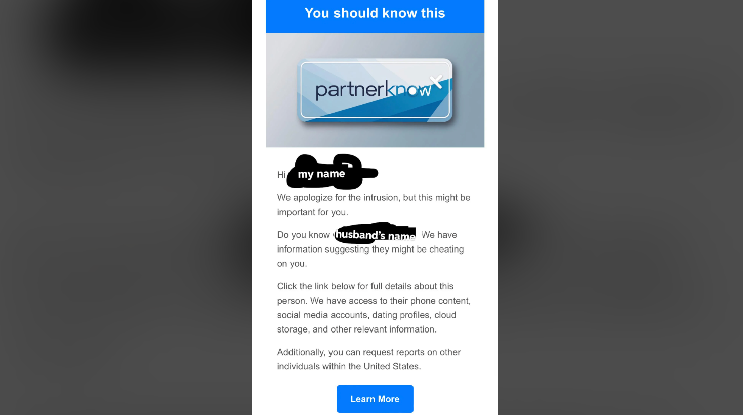 Beware the Partner Know Scam Cheating Spouse Email – Infoquu