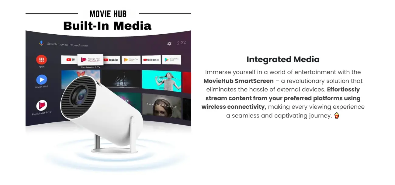 Movie Hub Projector – User Experience – Infoquu